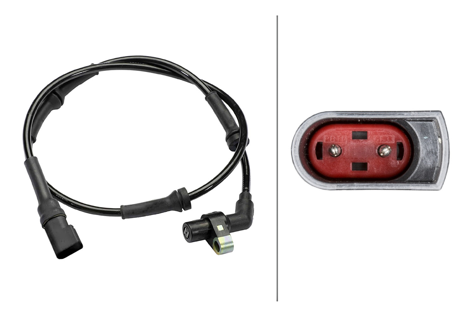 HELLA Sensor, wheel speed - 12V - 2-pin connector - Front Axle 6PU0091 ...