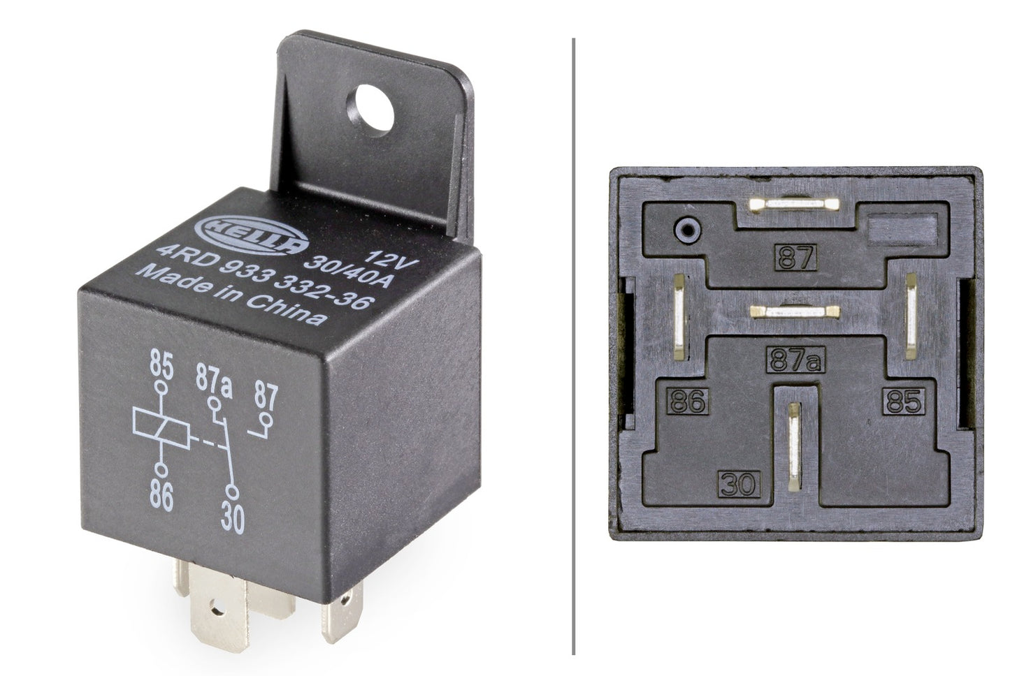 HELLA Relay, main current - 12V - 5-pin connector 4RD933332-361 ...