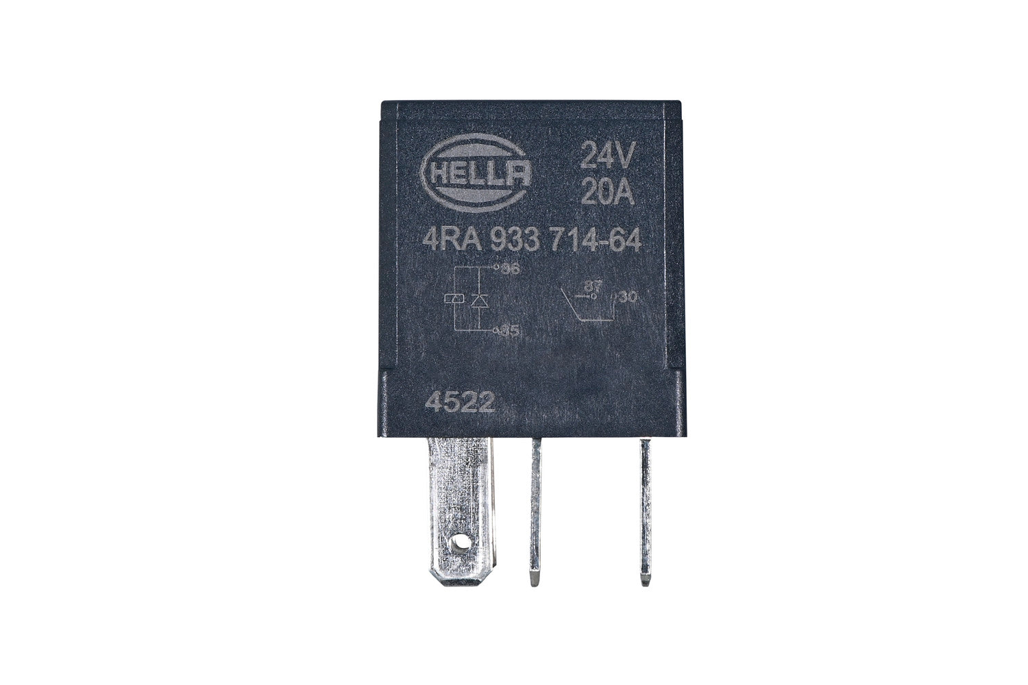 HELLA Relay, main current - 24V - 4-pin connector 4RA933714-641 ...