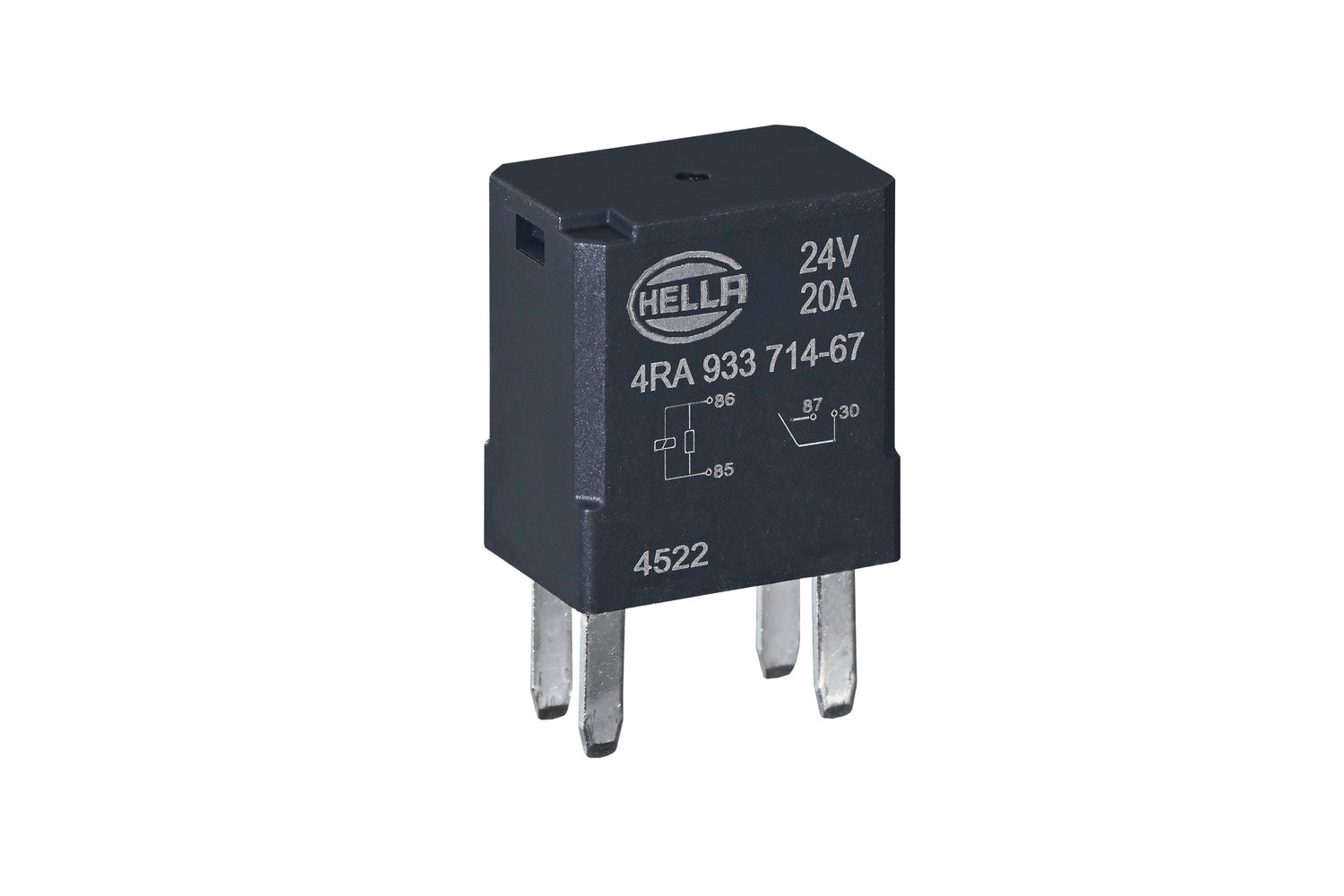 HELLA Relay, main current - 24V - 4-pin connector 4RA933714-671 ...